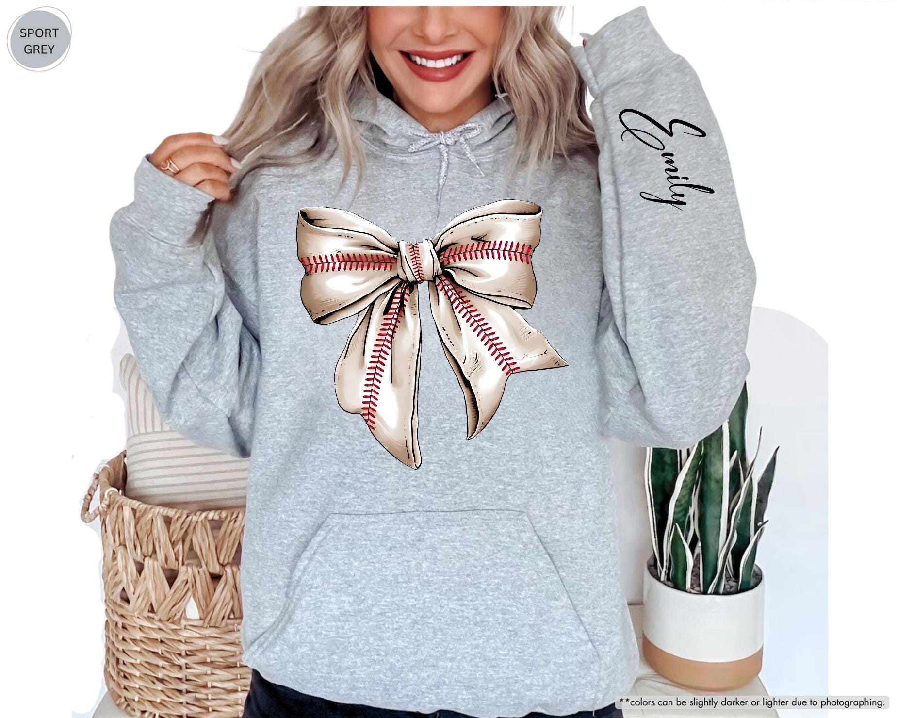 Christmas Present Coquette Game Day Baseball Sweatshirt, Baseball Mom ...