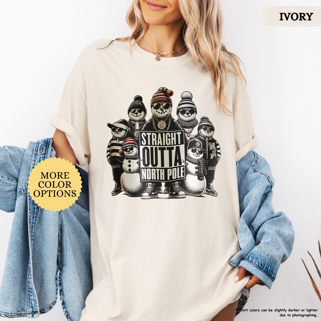 Comfort Colors® Rap Hip Hop Snowman Christmas Shirt, Hip Hop Xmas Tee ...