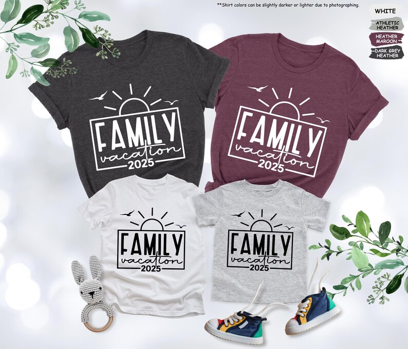 Family Vacation 2025 Shirt, Family Trip Gift, Matching Family Tee ...
