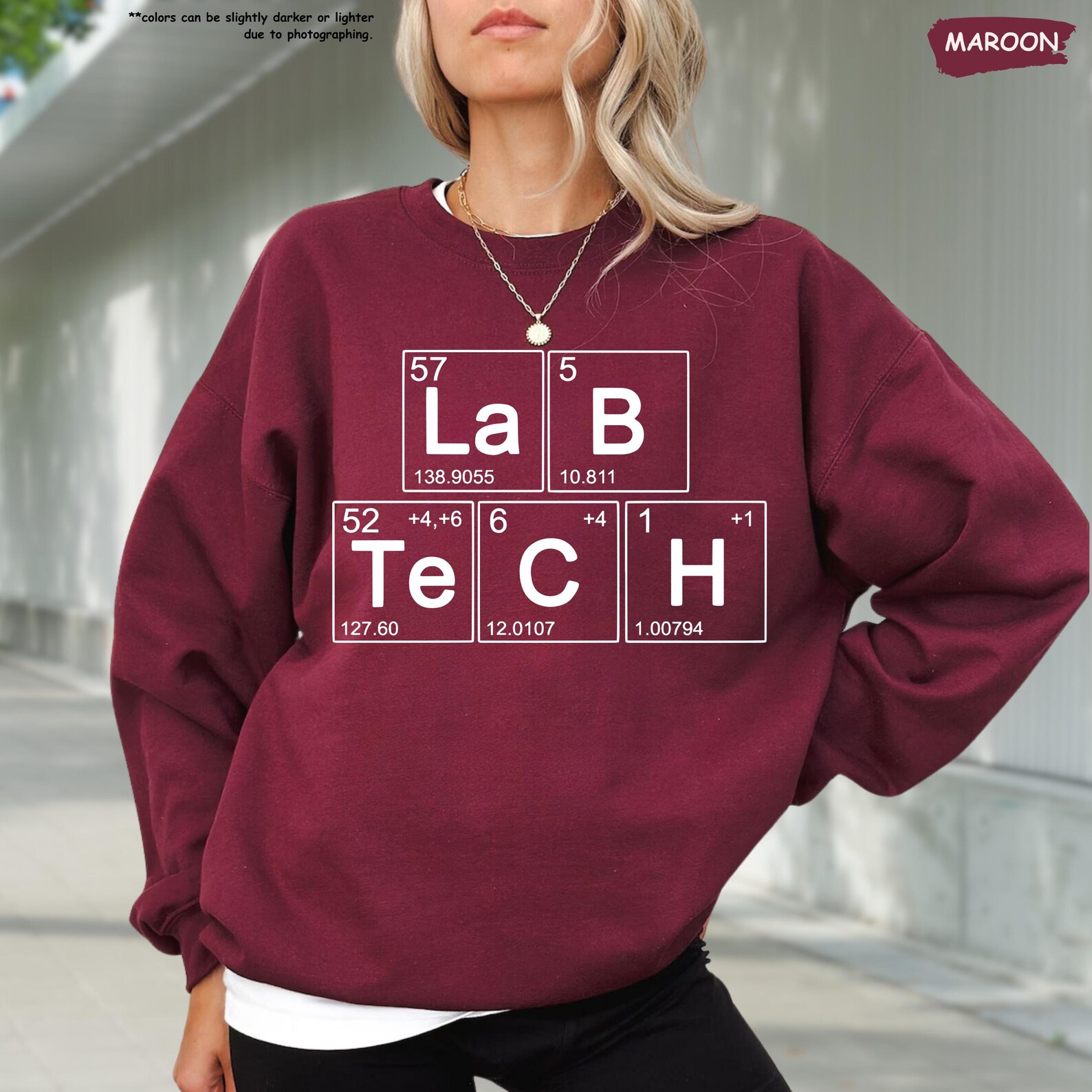 Funny Lab Tech Sweatshirt, Laboratory Technician Gift, Periodic Table ...