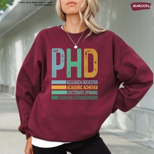 PHD Hoodie, Phd Graduation Sweat, Cute Doctorate Gift, Phd Gift, Phd ...