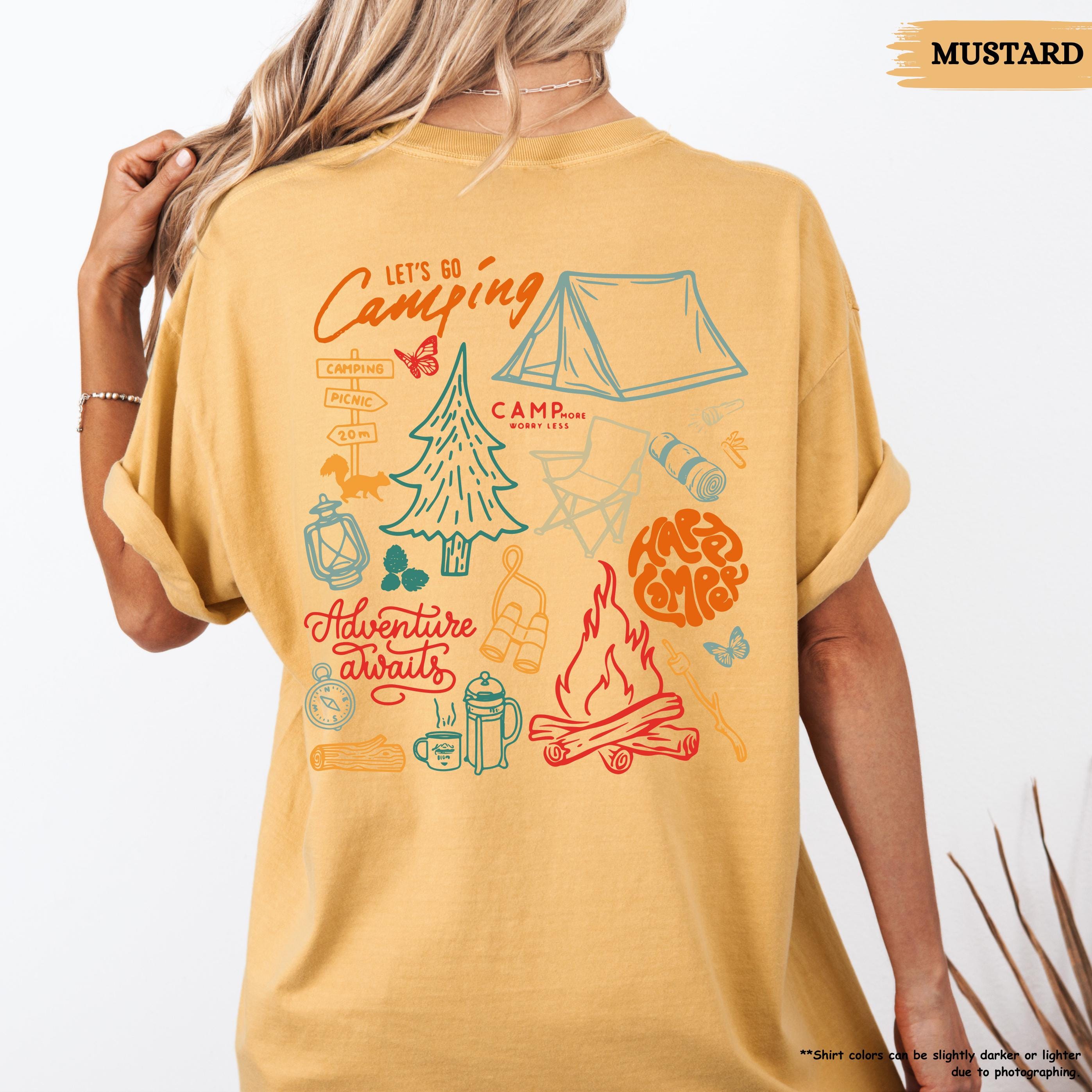 Comfort Colors® Happy Camper Shirt, Camping Collage Shirt, Family ...