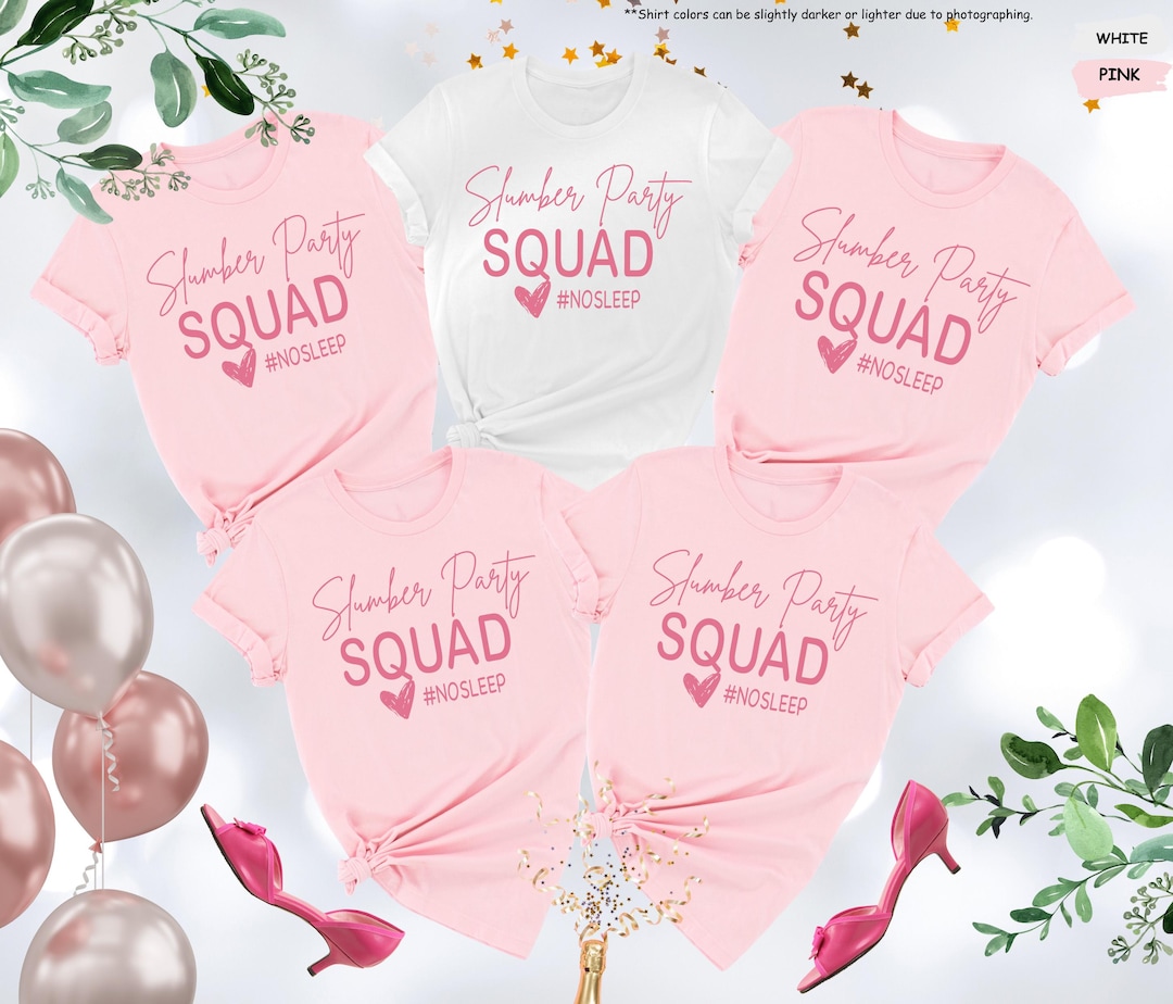 Slumber Party Squad Shirts, Slumber Party Shirt, Sleepover Squad Shirt ...