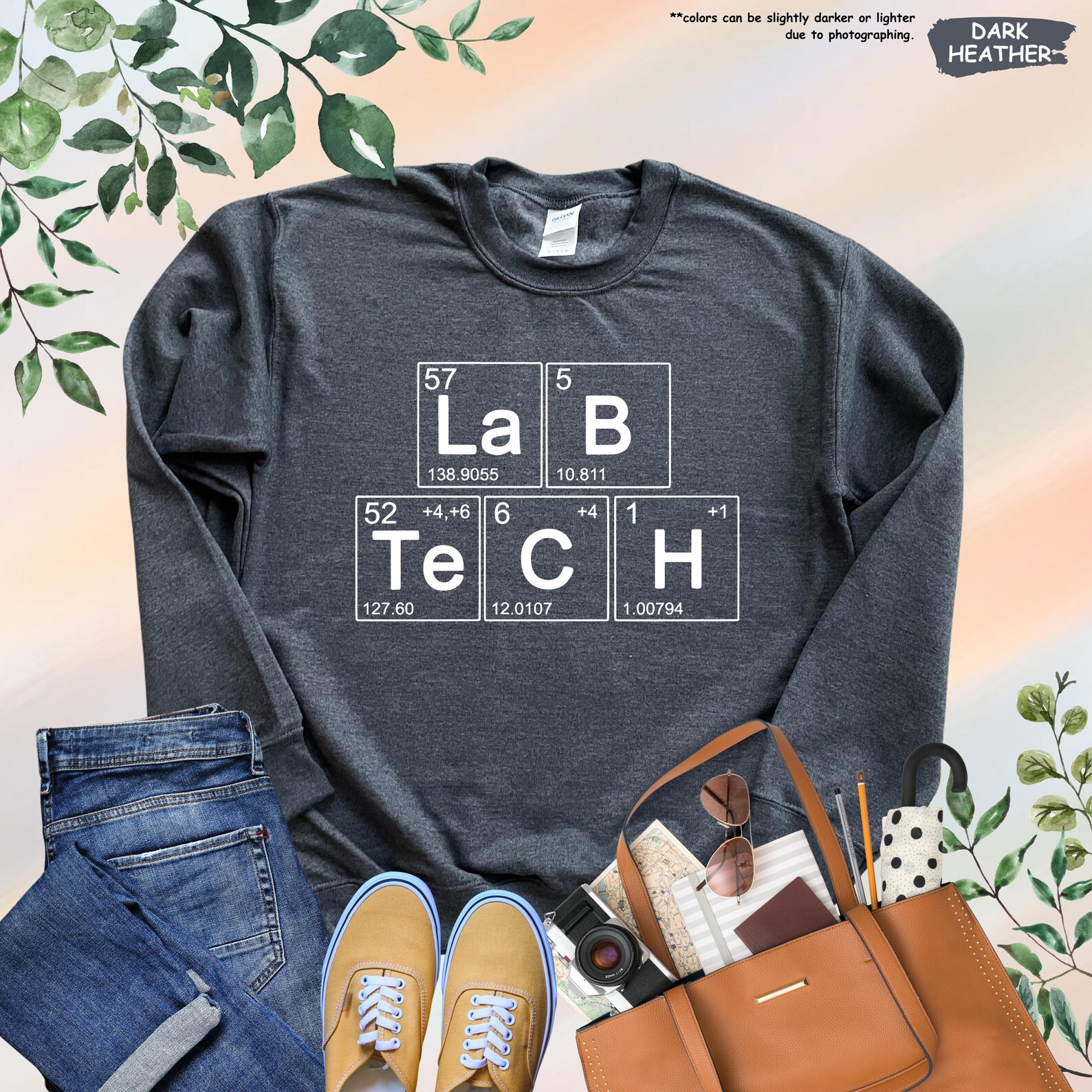 Funny Lab Tech Sweatshirt, Laboratory Technician Gift, Periodic Table ...