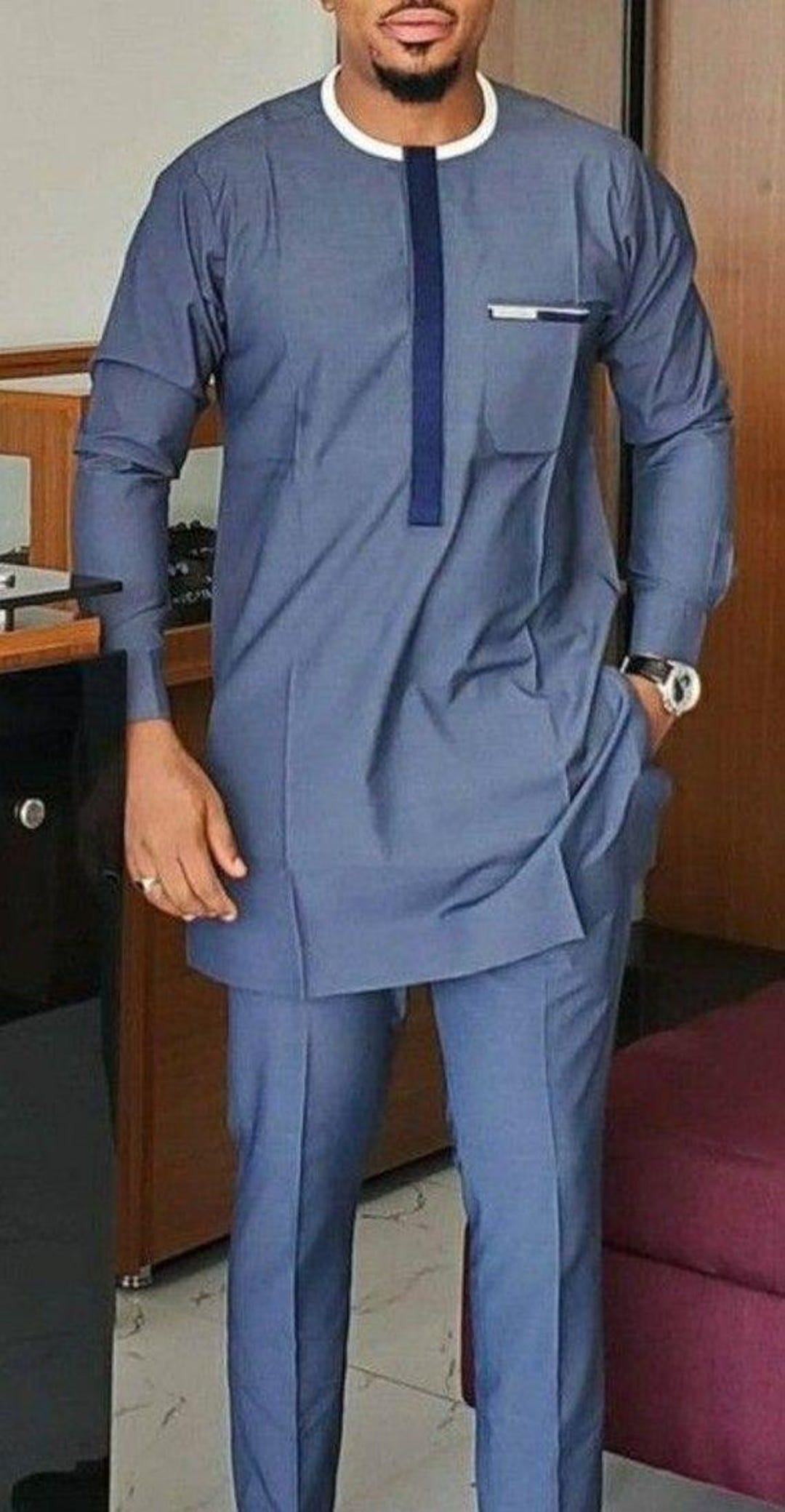 Handmade Cotton African Men's Senator Suit, Wedding Outfit - Etsy