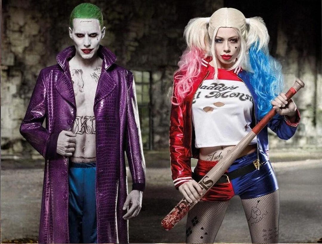 Harley Quinn Joker Couple Costume Larp Costume Suicide Squad Costume Harley Joker Partner Costume Birds of Prey Etsy