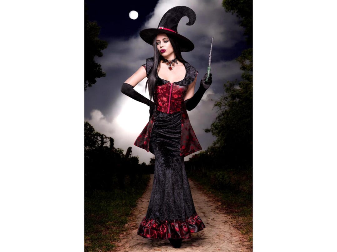 Witch Costume, Wicca Halloween Witch Outfit, Scarlet Witch ,velvet ...