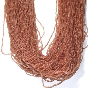 Vintage Seed Bead Tamba, Translucent Warm Pink Tribal Belt or Necklace ...