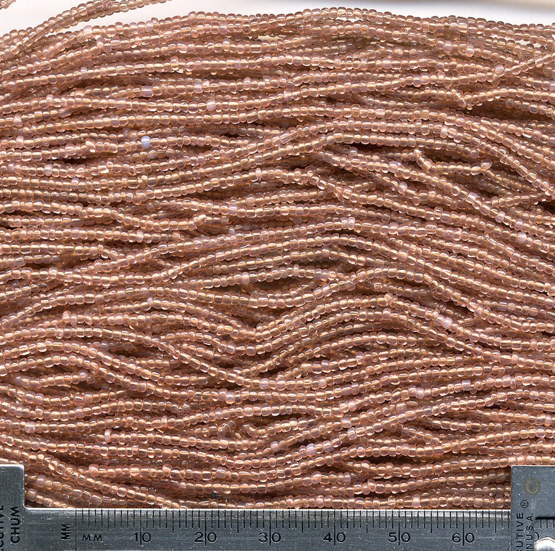 Vintage Seed Bead Tamba Translucent Warm Pink Tribal Belt or - Etsy