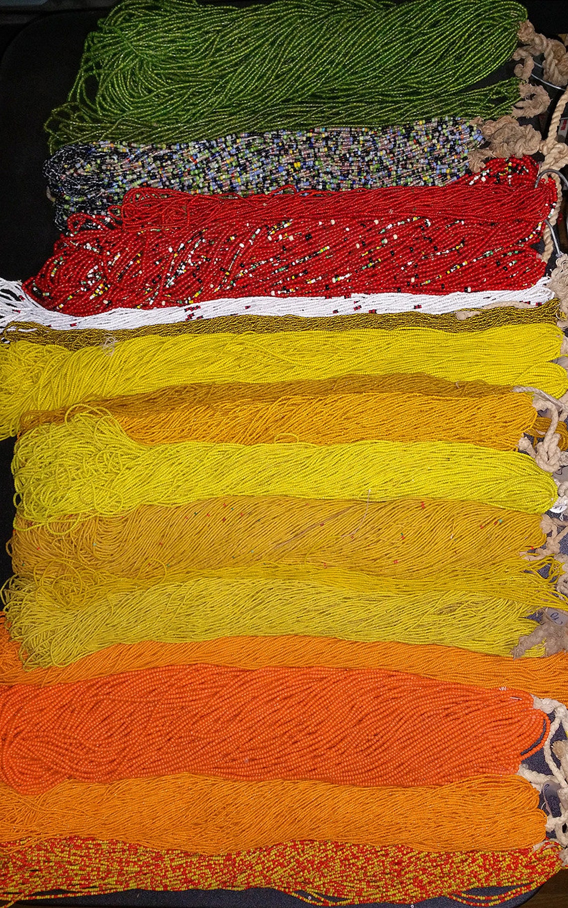 Vintage Seed Bead Tamba Translucent Warm Pink Tribal Belt or - Etsy