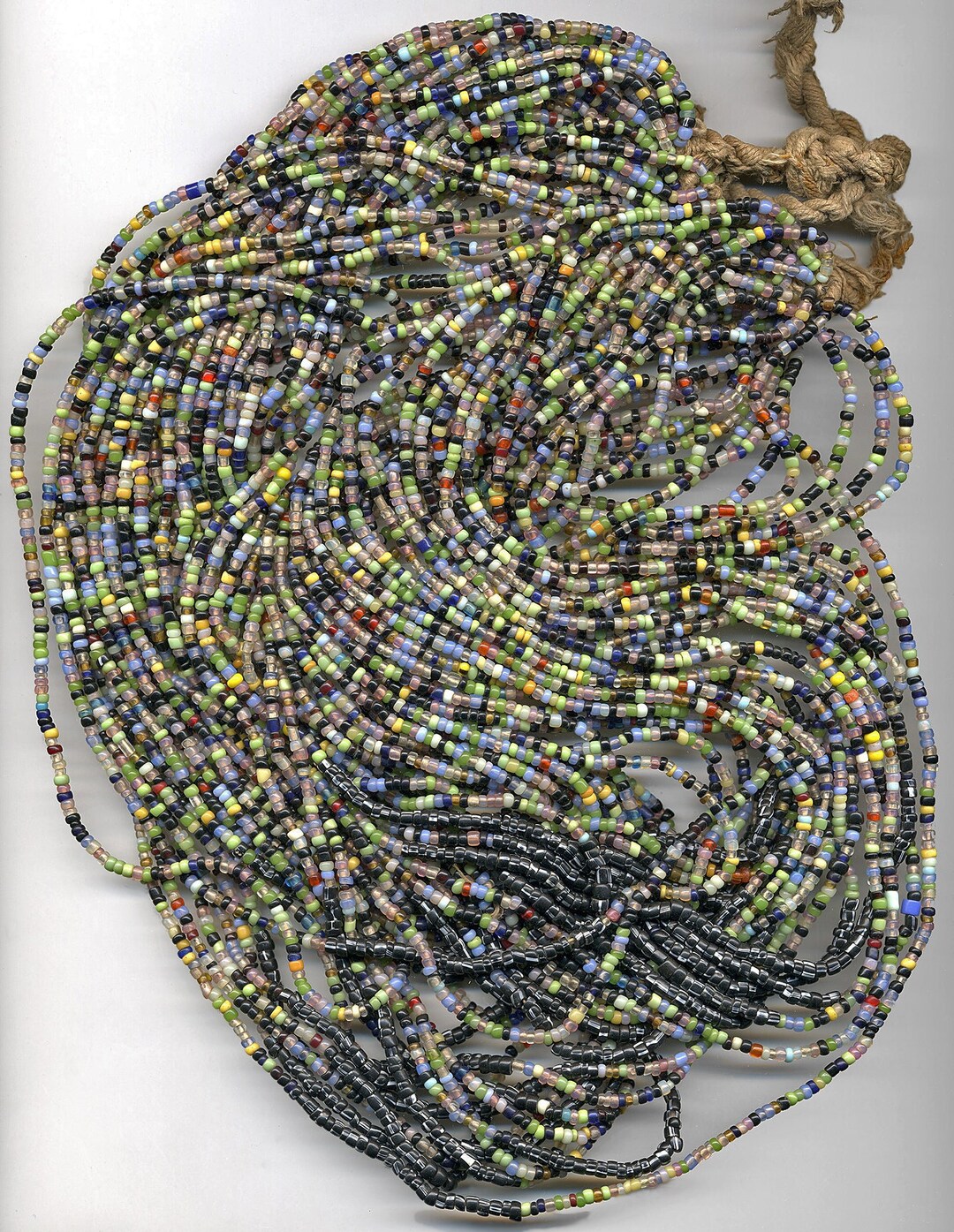 Vintage Seed Bead Tamba Opalescent, Striped & Multicolor Mix. 24 - 24 ...