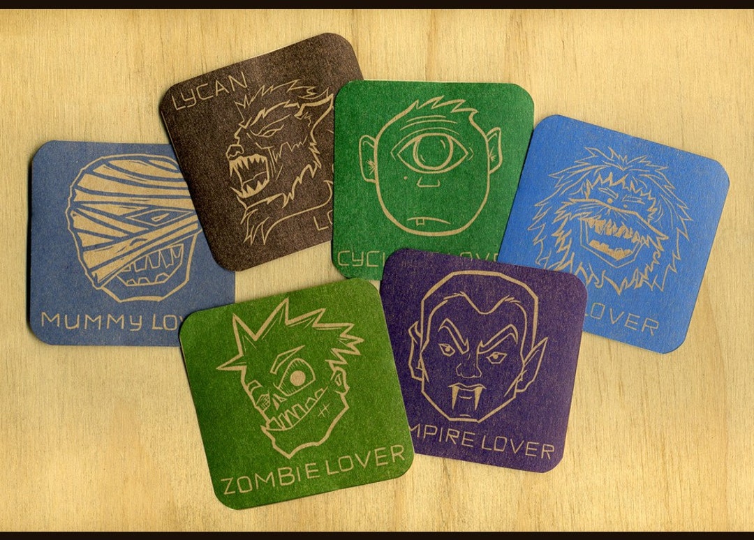 Cyclops Mummy Lycan Werewolf Vampire Zombie Yeti Monster Sticker, 6 ...