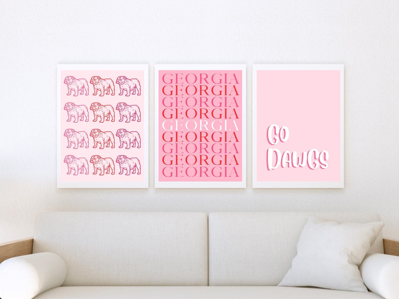 University of Georgia Preppy Pink Prints Bundle - Etsy