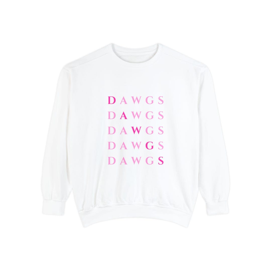 University of Georgia Pink Dawgs Crewneck Unisex Comfort Colors Garment ...