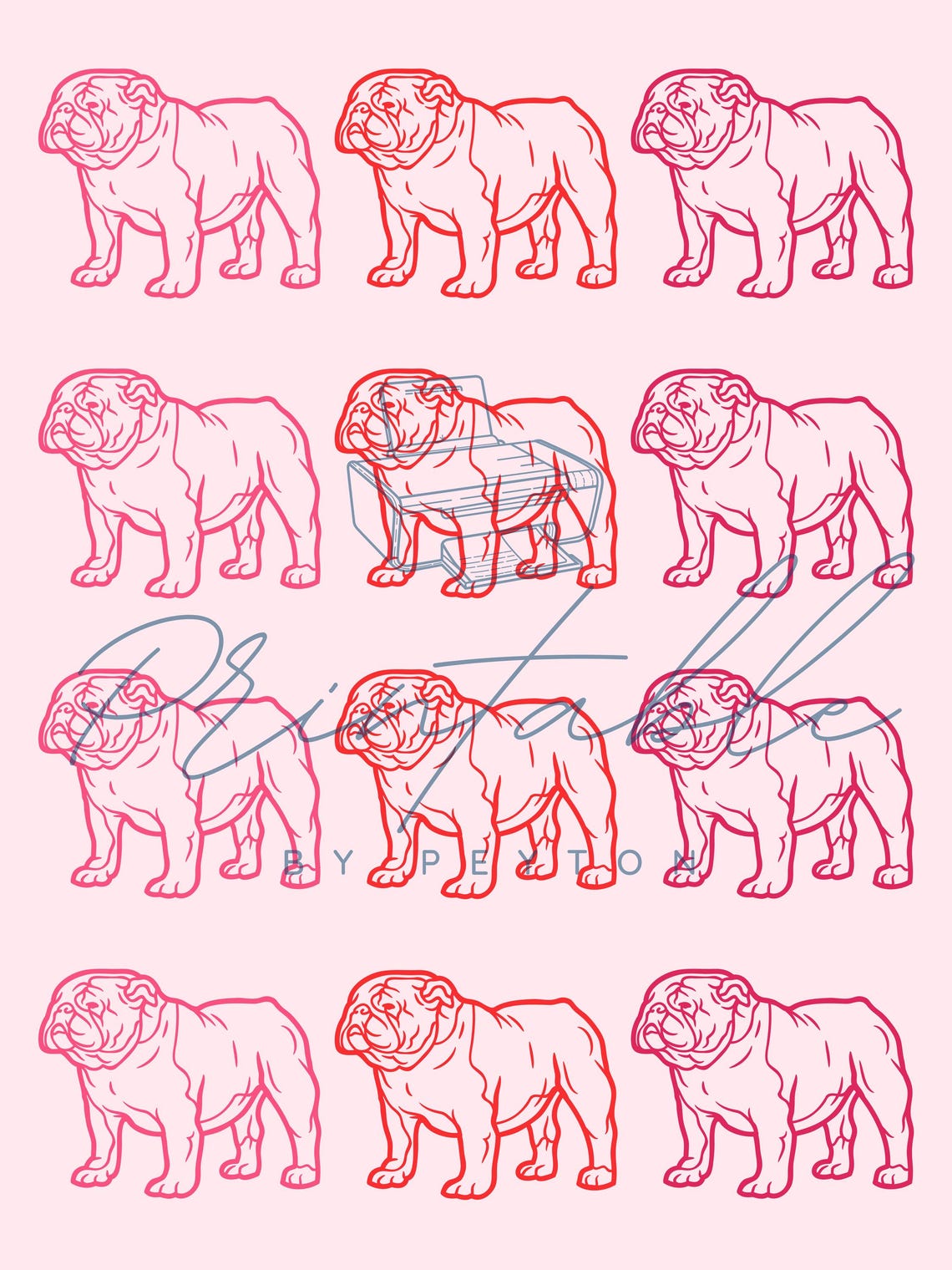 University of Georgia Preppy Pink Prints Bundle - Etsy