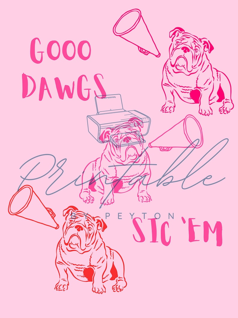 University of Georgia Cute Preppy Prints - Etsy