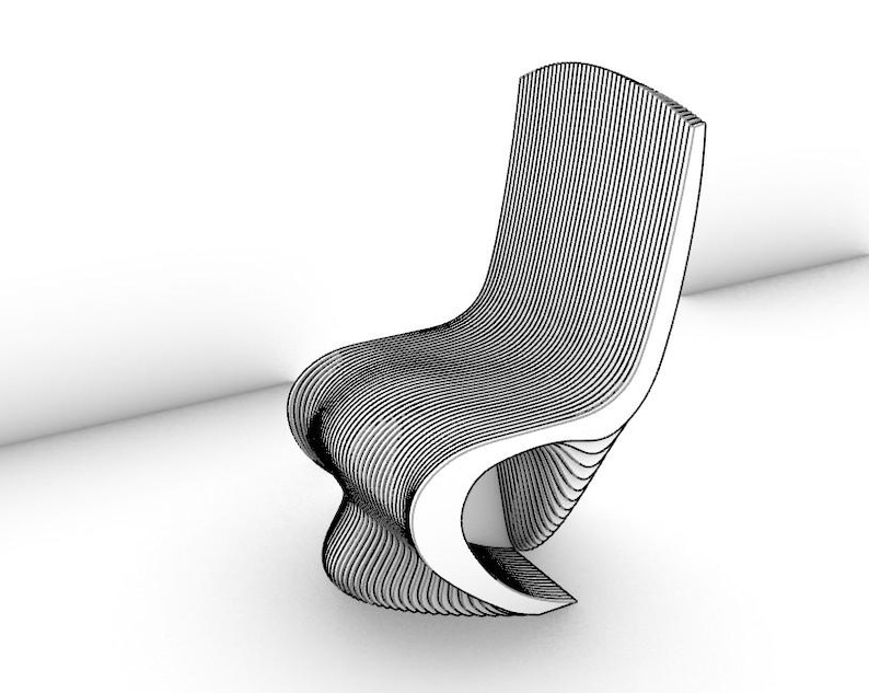Parametric Chair CNC File DXF SVG Wood Chair Plan - Etsy