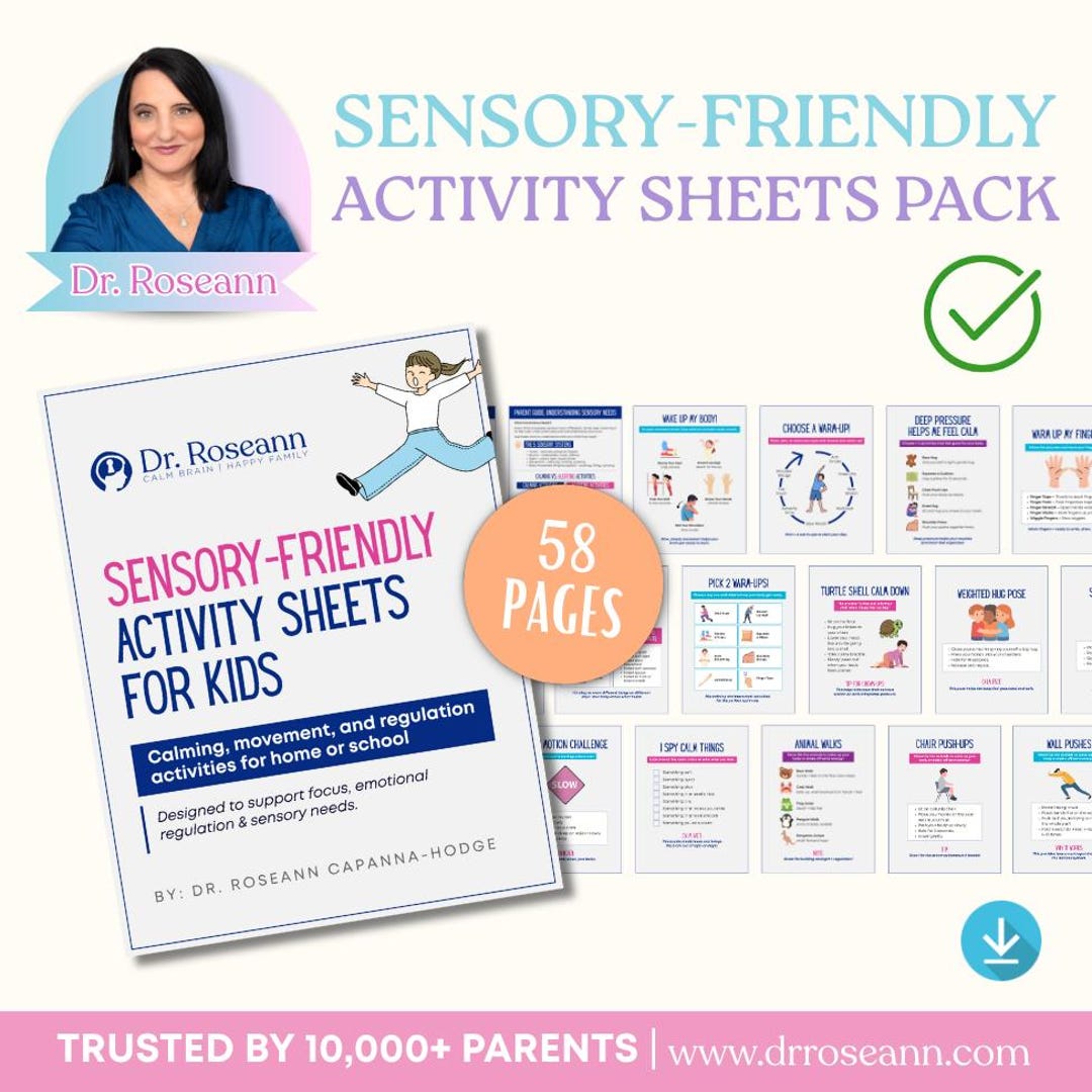Sensory Friendly Activity Sheets for Kids | Parenting Neurodivergent ...