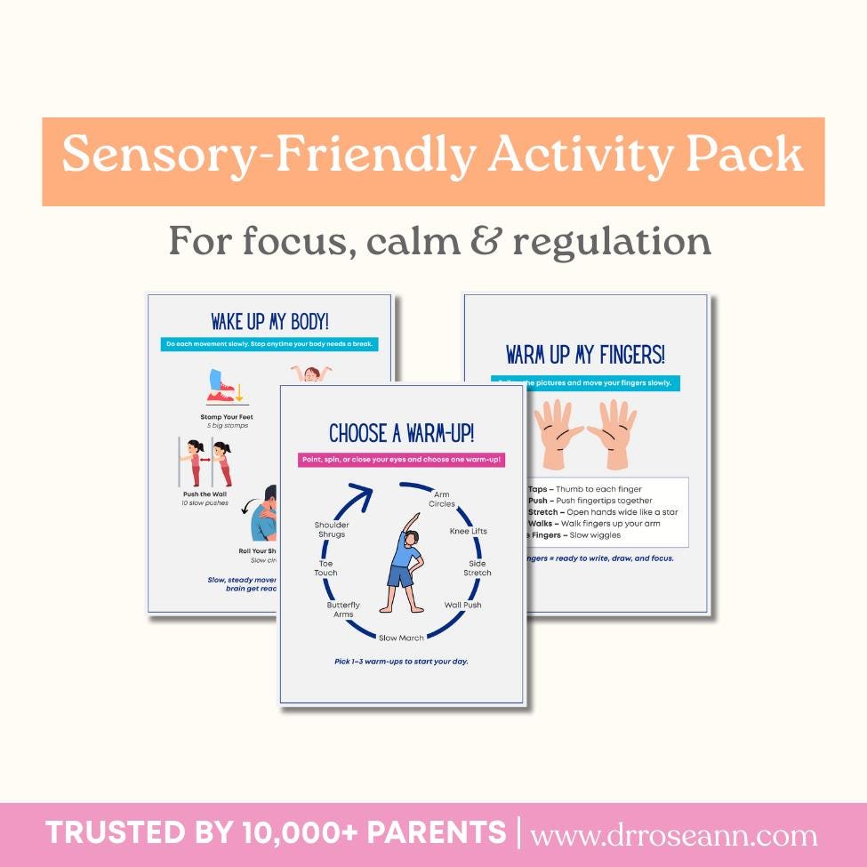 Sensory Friendly Activity Sheets for Kids | Parenting Neurodivergent ...