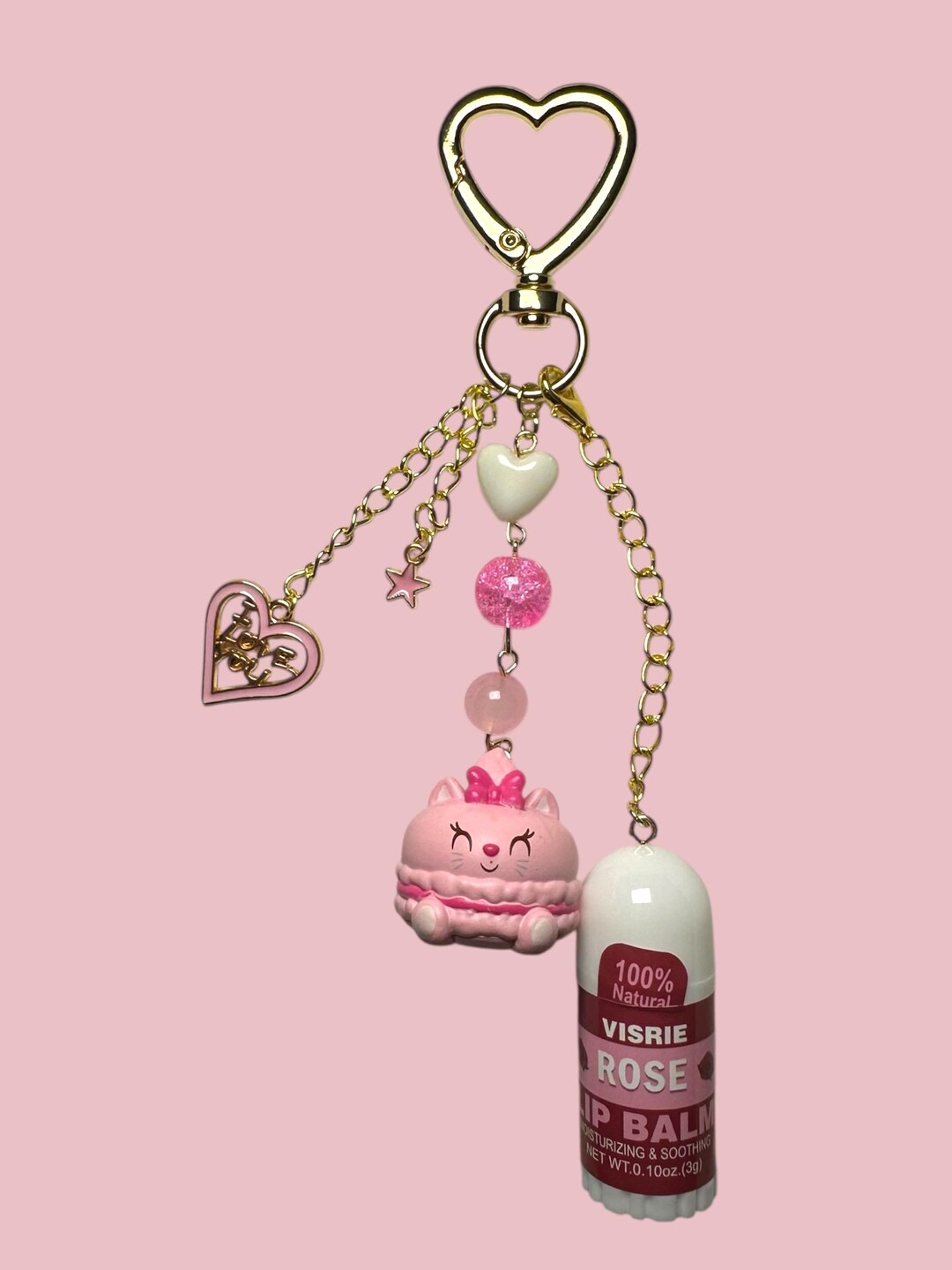 Marie Disney Munchlings Mini Lip Balm Bead & Charm Keychain - Etsy