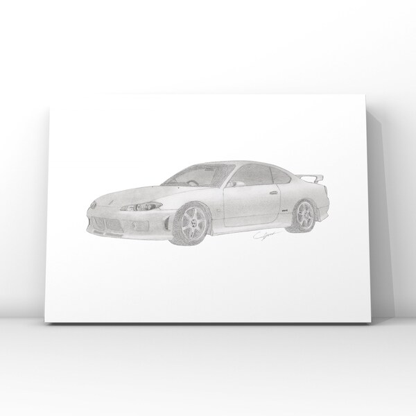 Nissan Silvia S15 Drawing - Etsy