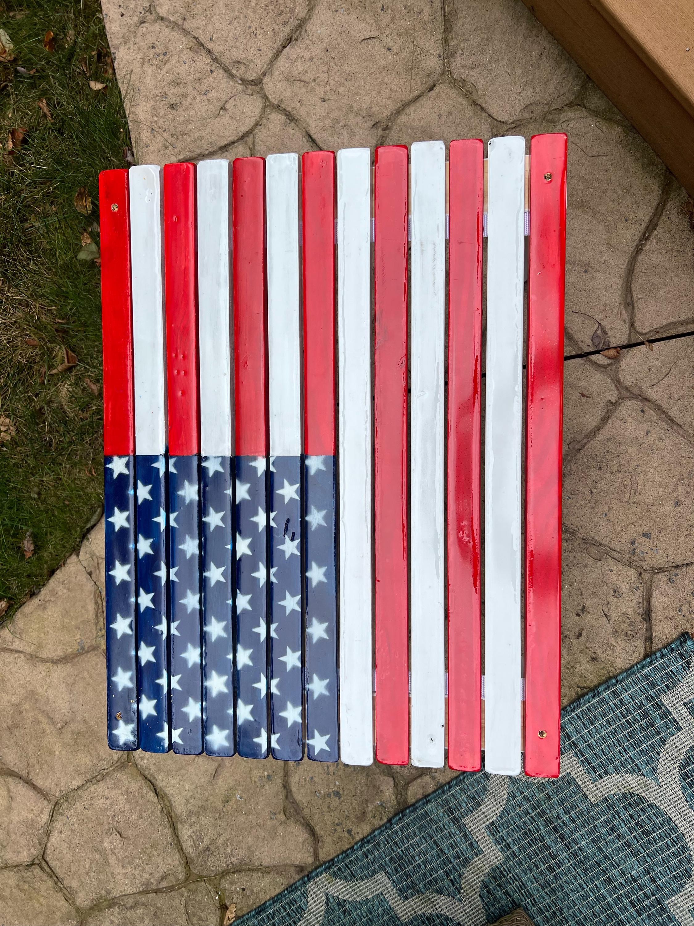 American Flag Portable Tables - Etsy