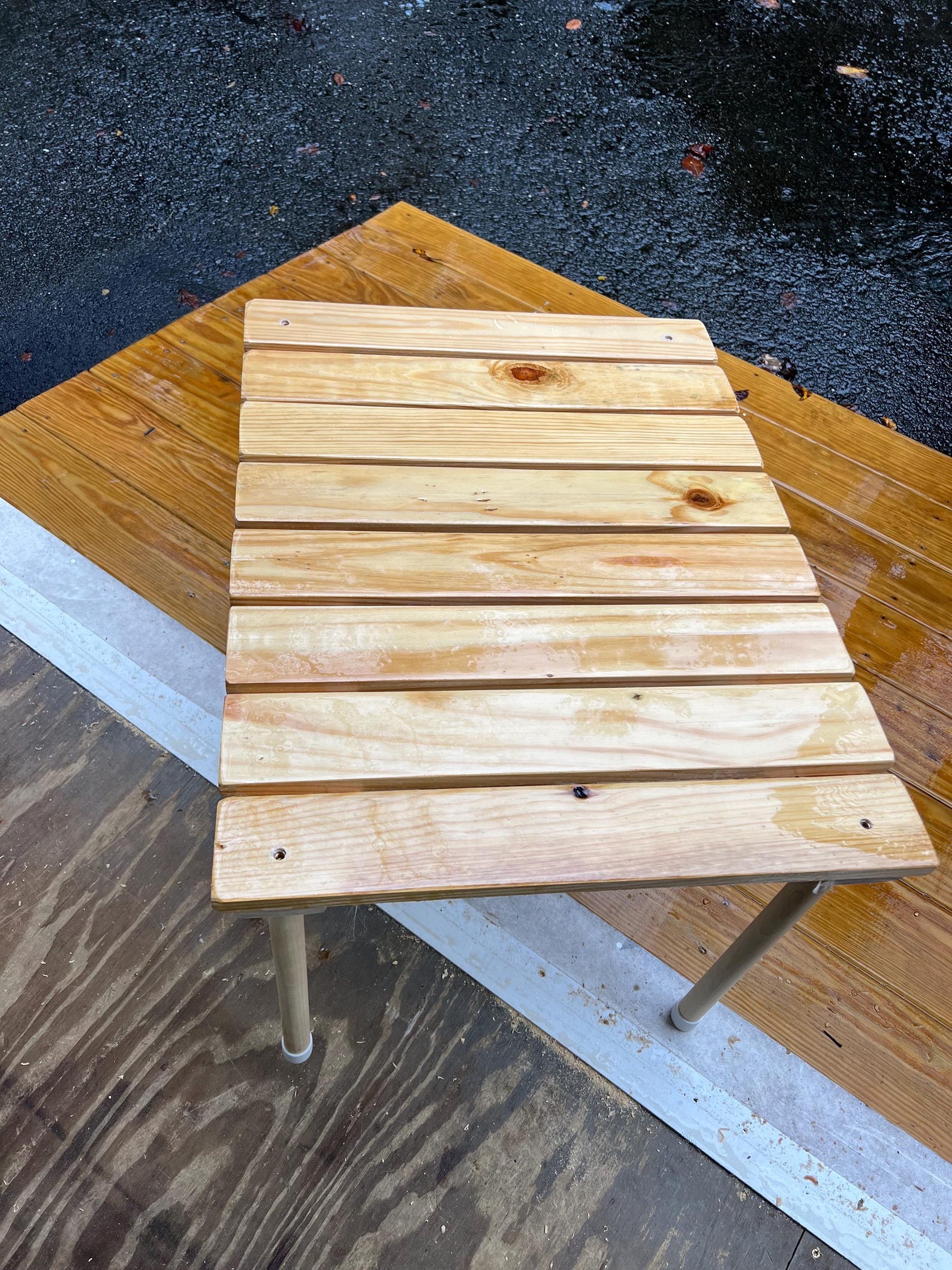 Plain Wood Finished Portable Table - Etsy