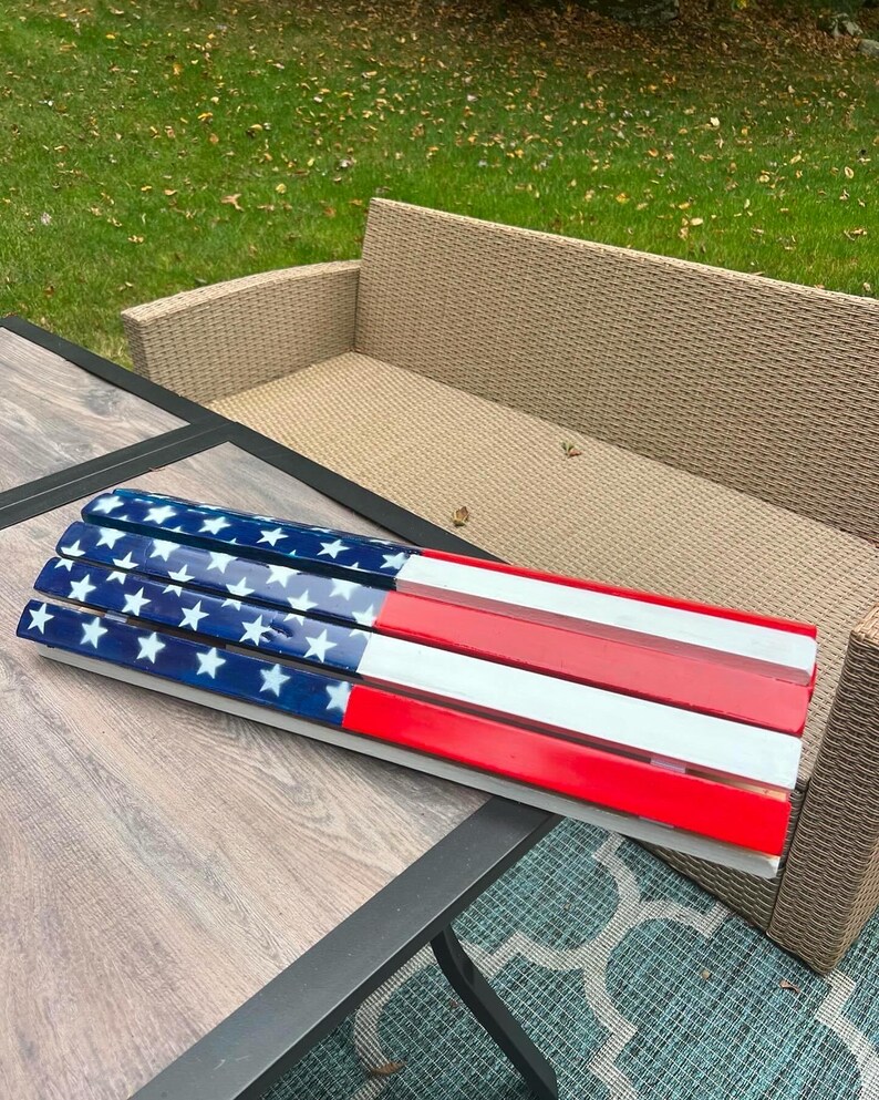 American Flag Portable Tables - Etsy