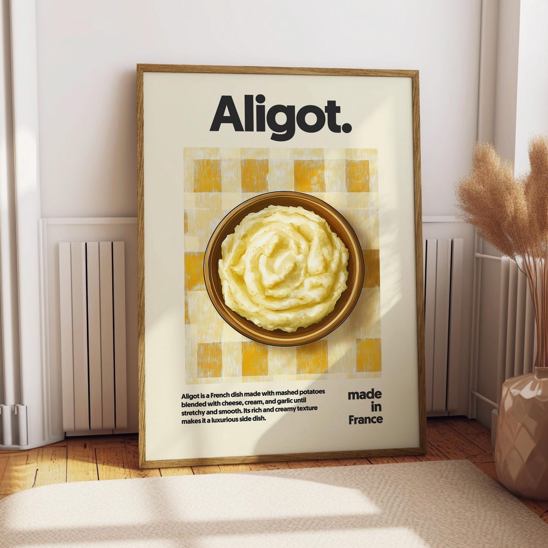 Aligot Poster - Food Poster - Kitchen Decor - Kitchen Print - French ...