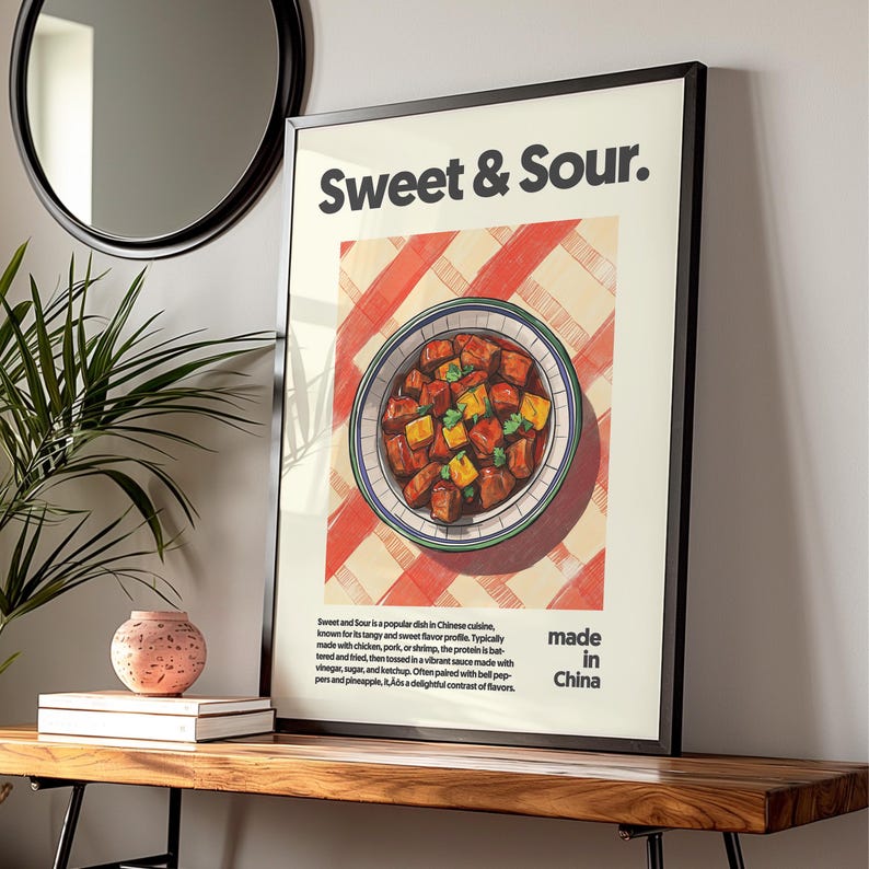 Sweet and Sour Poster - Food Poster - Kitchen Decor - Kitchen Print ...