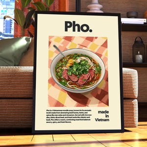 Pho Poster - Food Poster - Kitchen Decor - Kitchen Print - Vietnamese ...