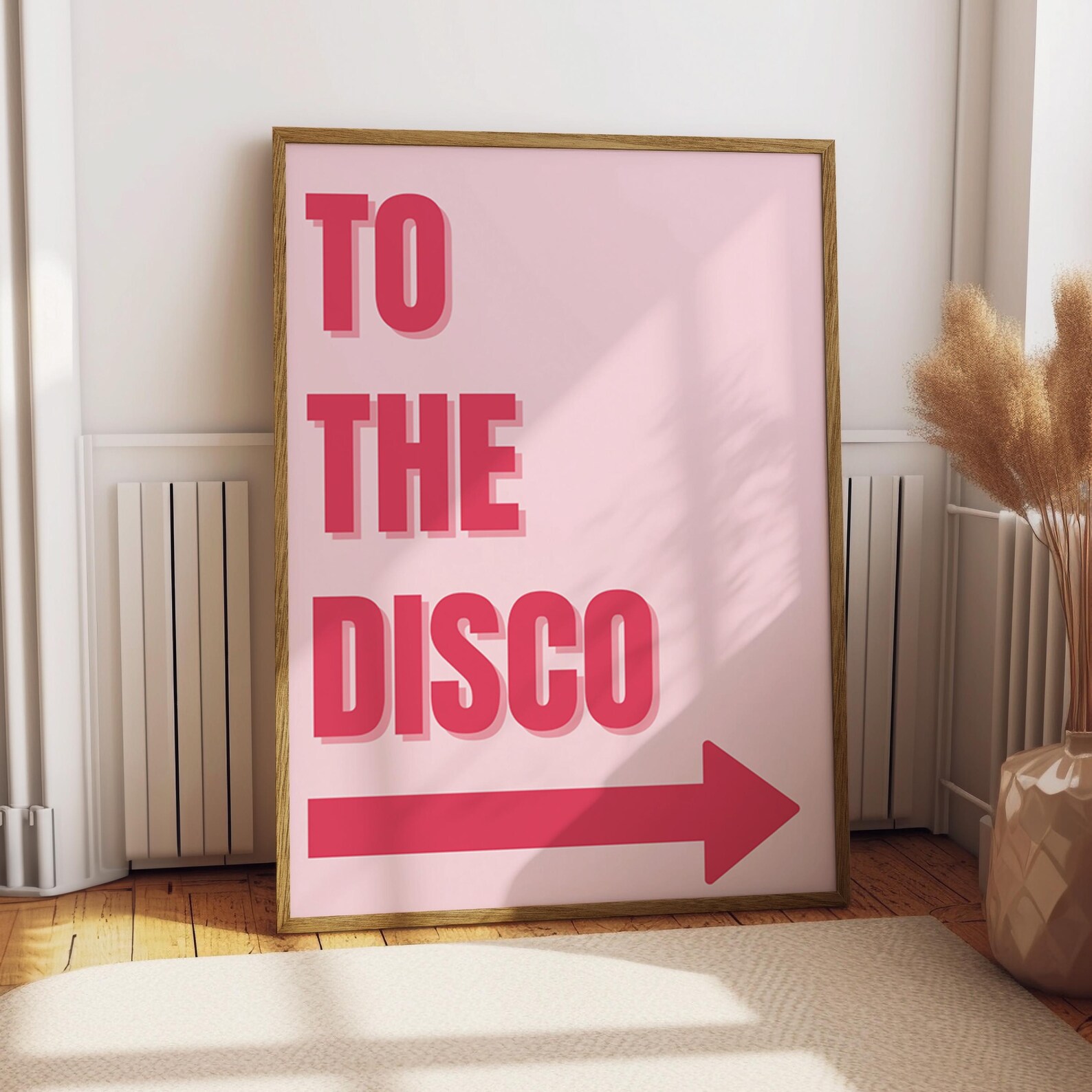 To the Disco Poster - Quote Poster - Love Wall Art - Living Room Lounge ...