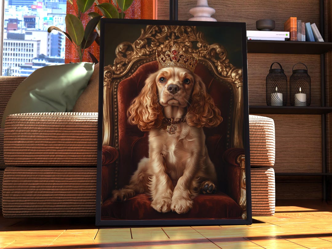 Cocker Spaniel Royal Portrait - Dog Poster - Pet Portrait - Custom Pet ...