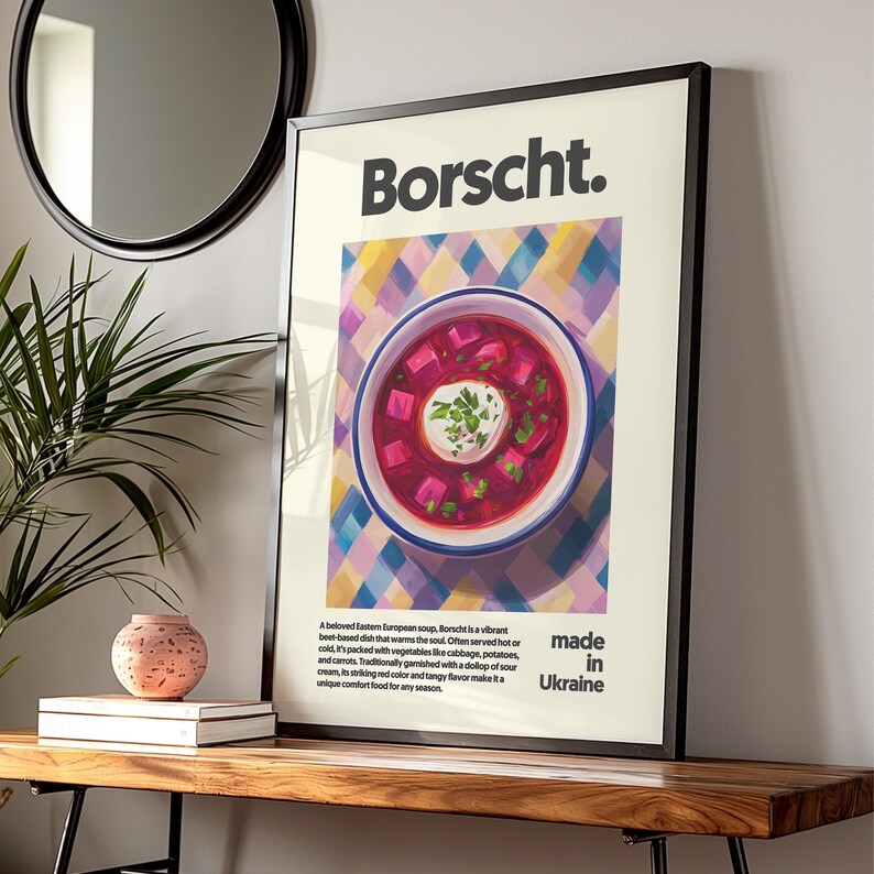 Borscht Poster - Food Poster - Kitchen Decor - Kitchen Print - Ukraine ...