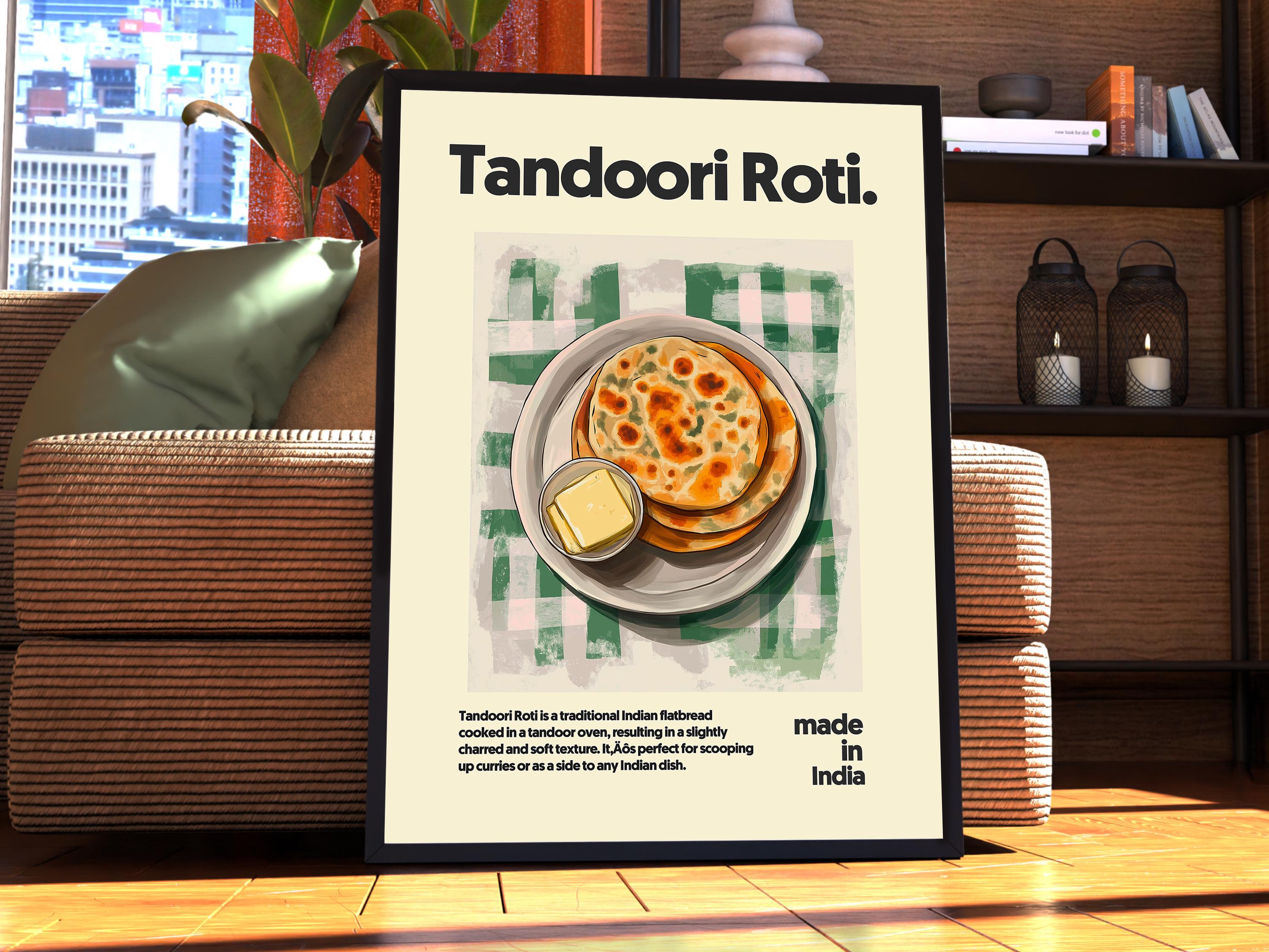 Tandoori Roti Poster - Food Poster - Kitchen Decor - Kitchen Print ...