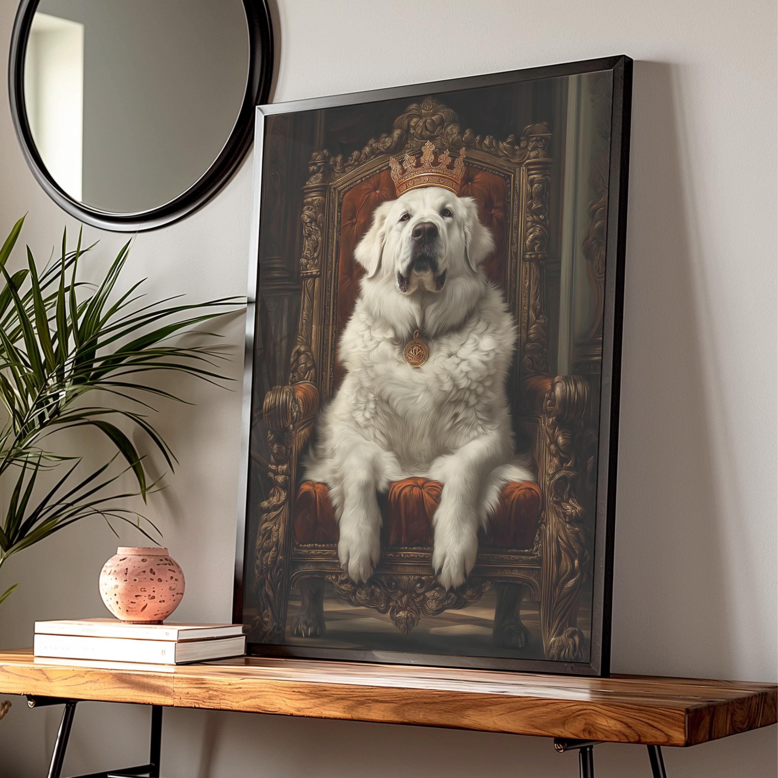 Great Pyrenees Royal Portrait - Dog Poster - Pet Portrait - Custom Pet ...