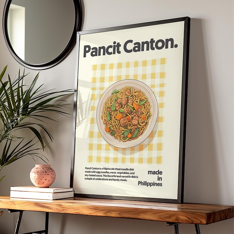 Pancit Canton Poster - Food Poster - Kitchen Decor - Kitchen Print ...
