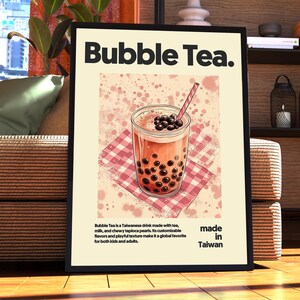 Bubble Tea Poster - Coffee Poster - Kitchen Decor - Kitchen Print ...