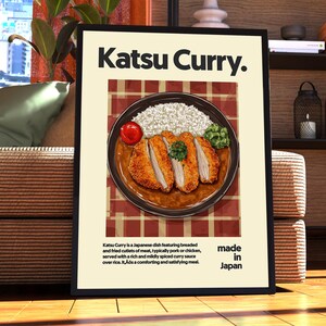 Katsu Curry Poster - Food Poster - Kitchen Decor - Kitchen Print ...