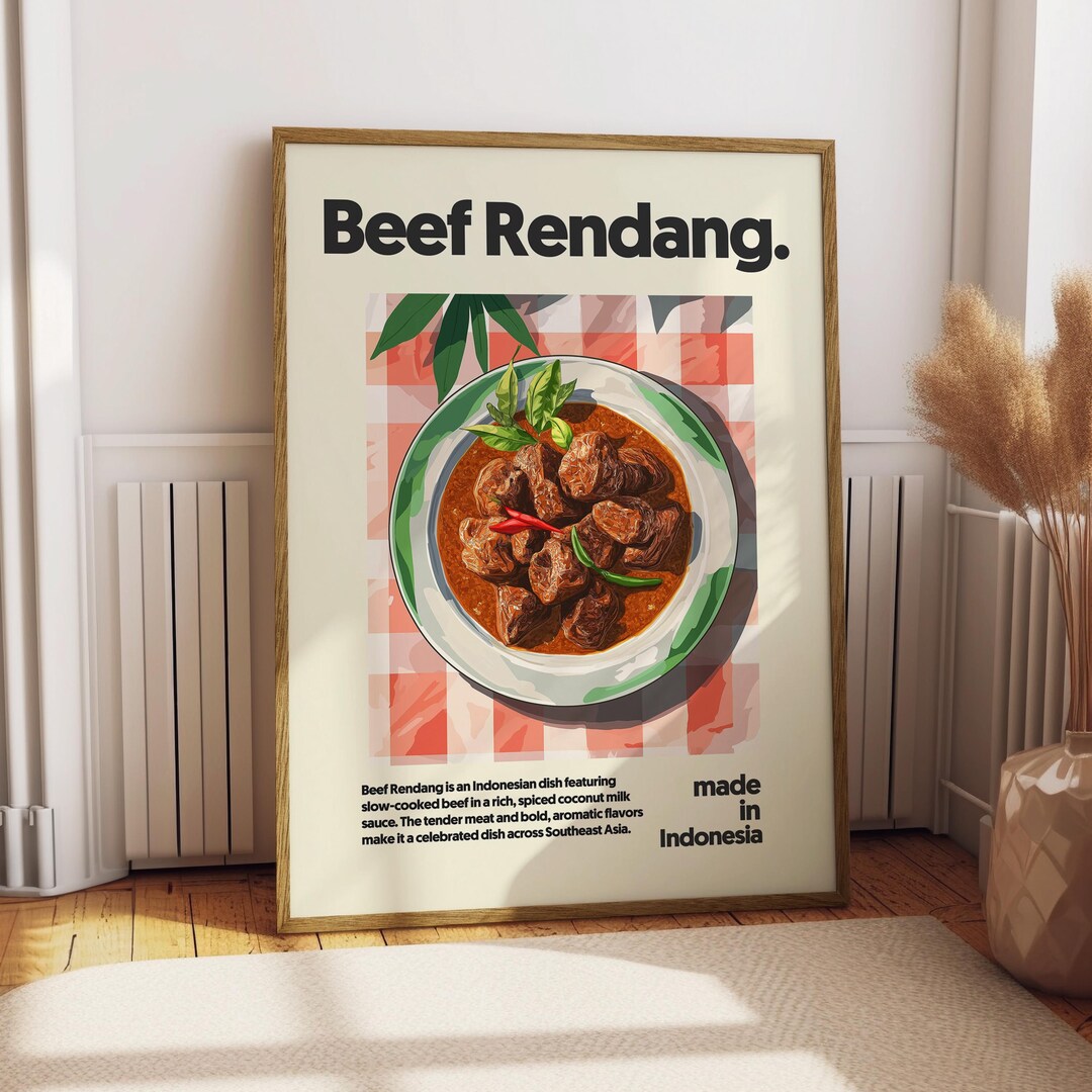 Rendang Poster - Food Poster - Kitchen Decor - Kitchen Print ...