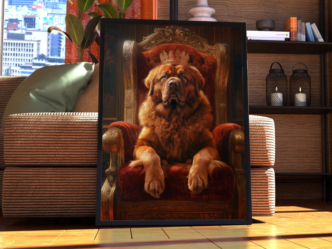 Tibetan Mastiff Royal Portrait - Dog Poster - Pet Portrait - Custom Pet ...