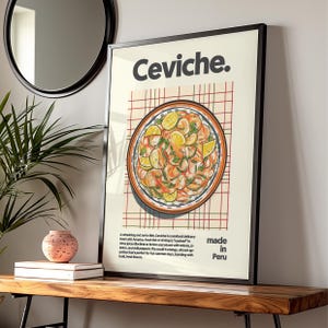 Ceviche Poster - Food Poster - Kitchen Decor - Kitchen Print - Peruvian ...