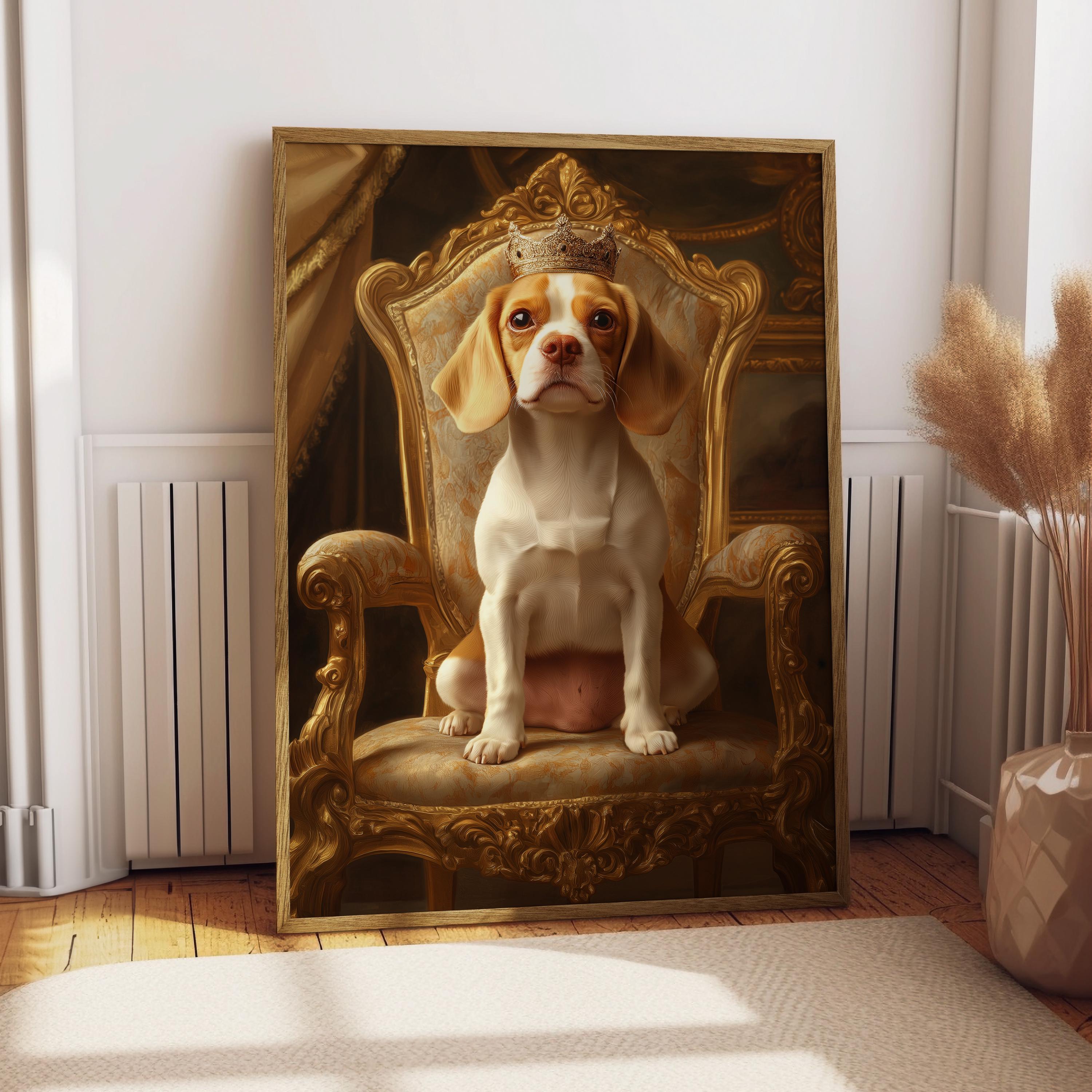 Lemon Beagle Royal Portrait - Dog Poster - Pet Portrait - Custom Pet ...