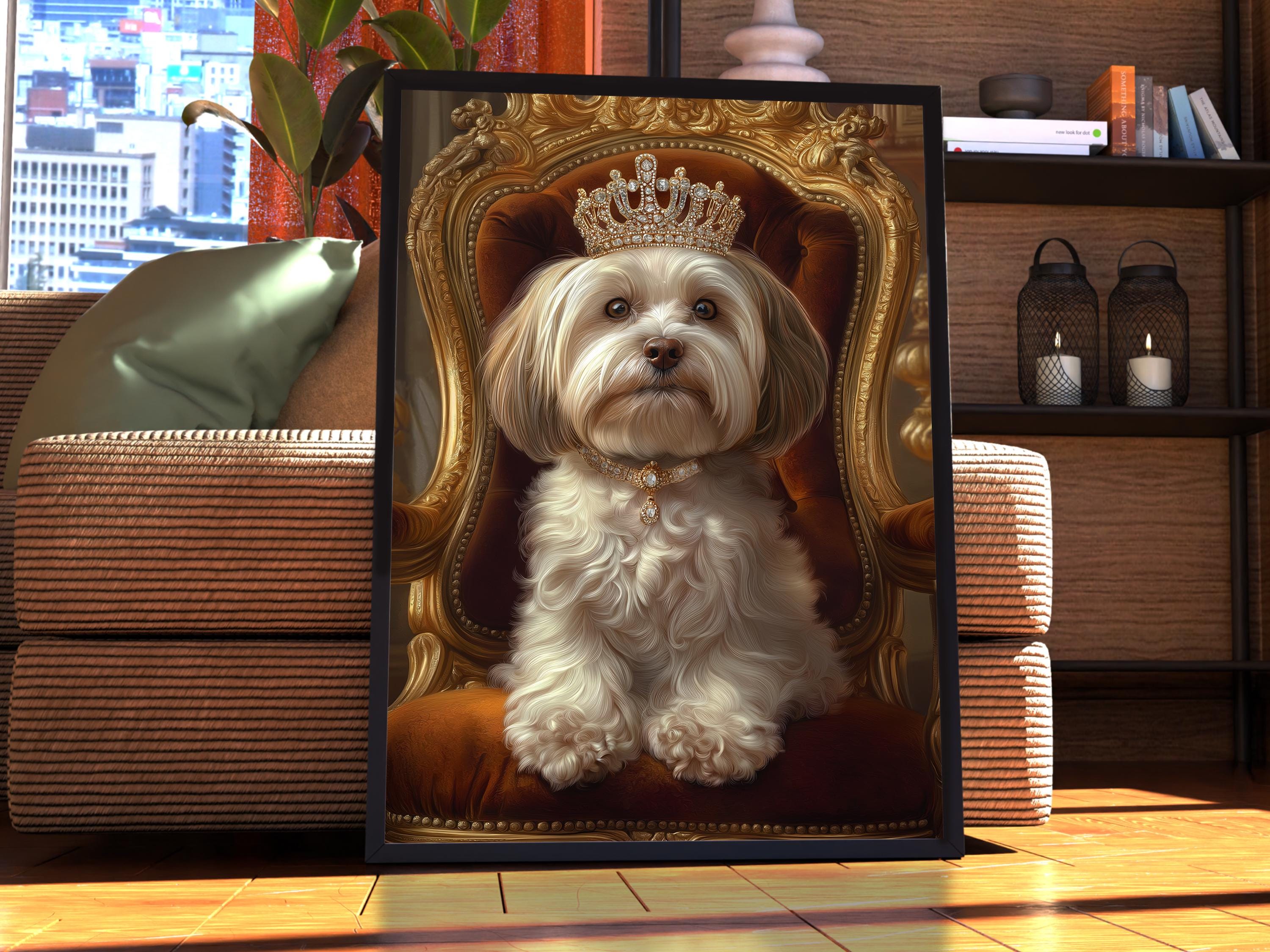 Havanese Royal Portrait - Dog Poster - Pet Portrait - Custom Pet Art ...