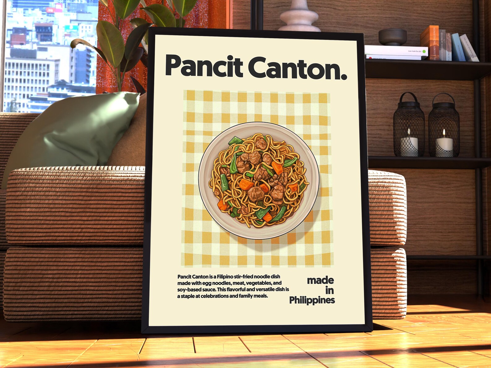 Pancit Canton Poster - Food Poster - Kitchen Decor - Kitchen Print ...