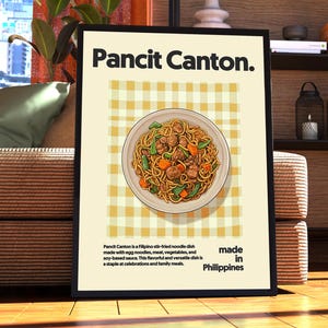 Pancit Canton Poster - Food Poster - Kitchen Decor - Kitchen Print ...