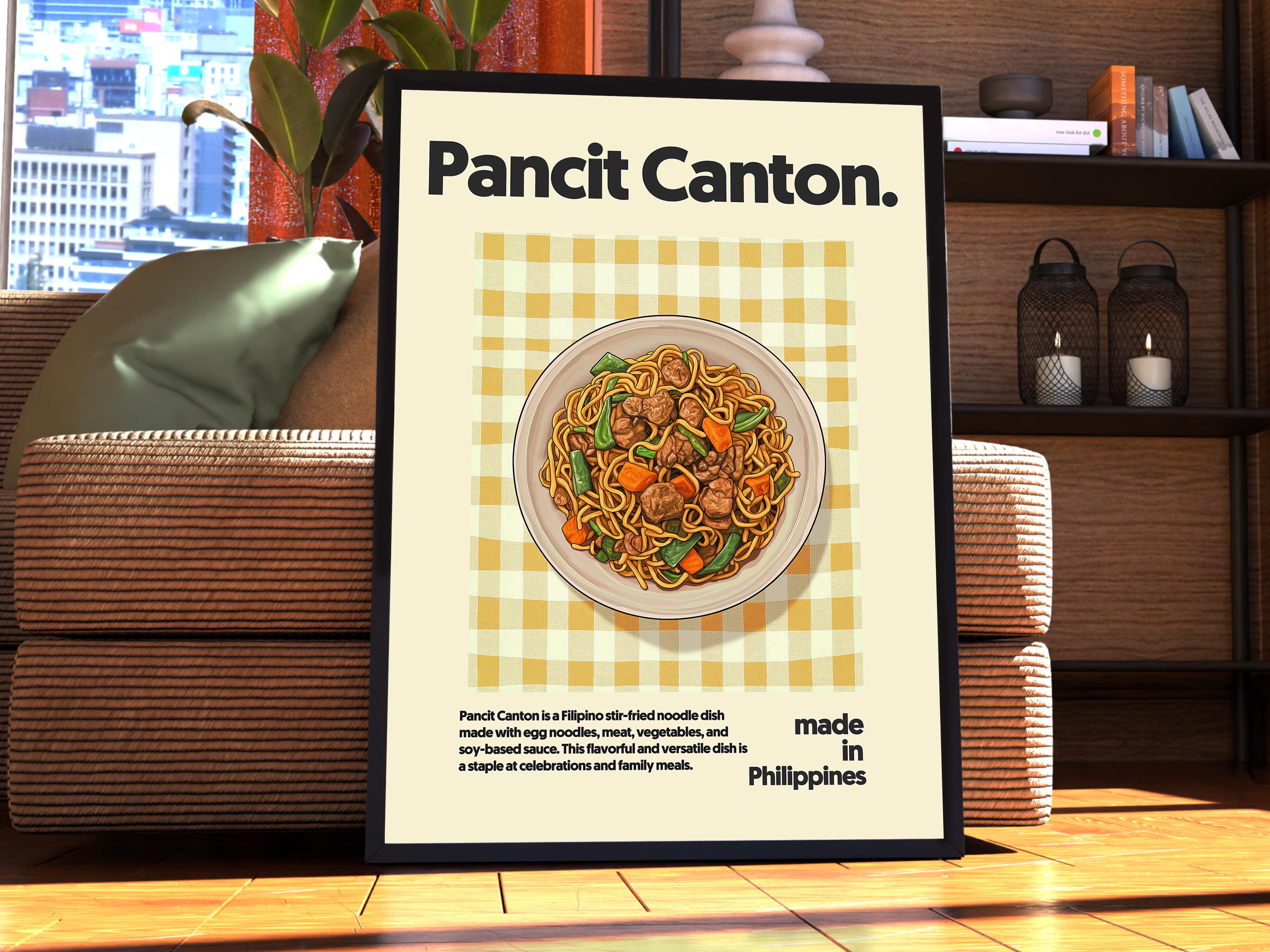Pancit Canton Poster - Food Poster - Kitchen Decor - Kitchen Print ...