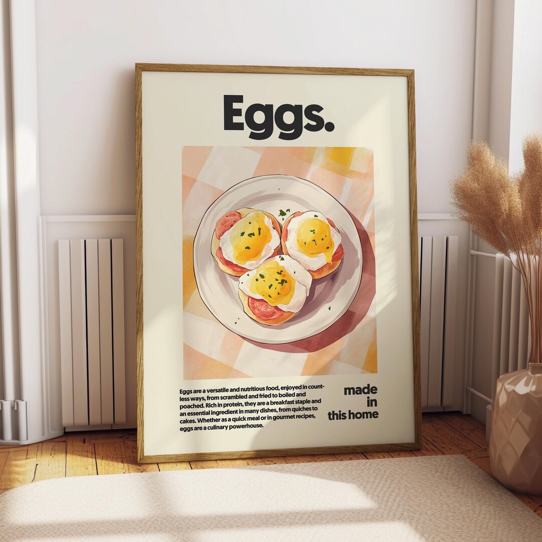 Eggs Poster - Food Poster - Kitchen Decor - Kitchen Print - Eggs ...