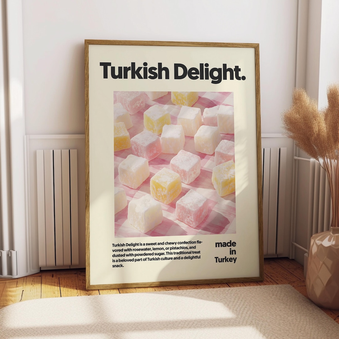 Turkish Delight Poster - Food Poster - Kitchen Decor - Kitchen Print ...
