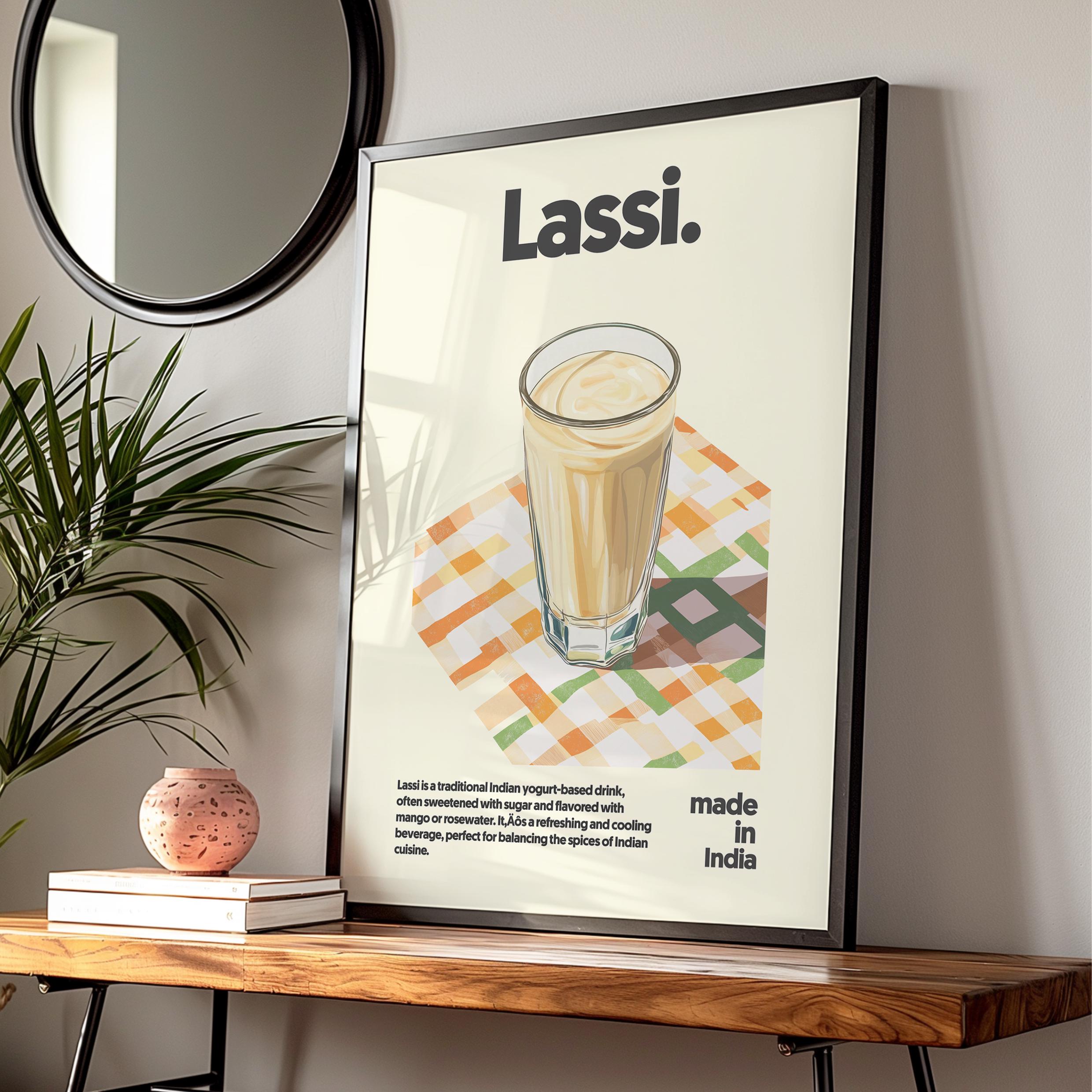 Lassi Poster - Food Poster - Kitchen Decor - Kitchen Print - Indian ...